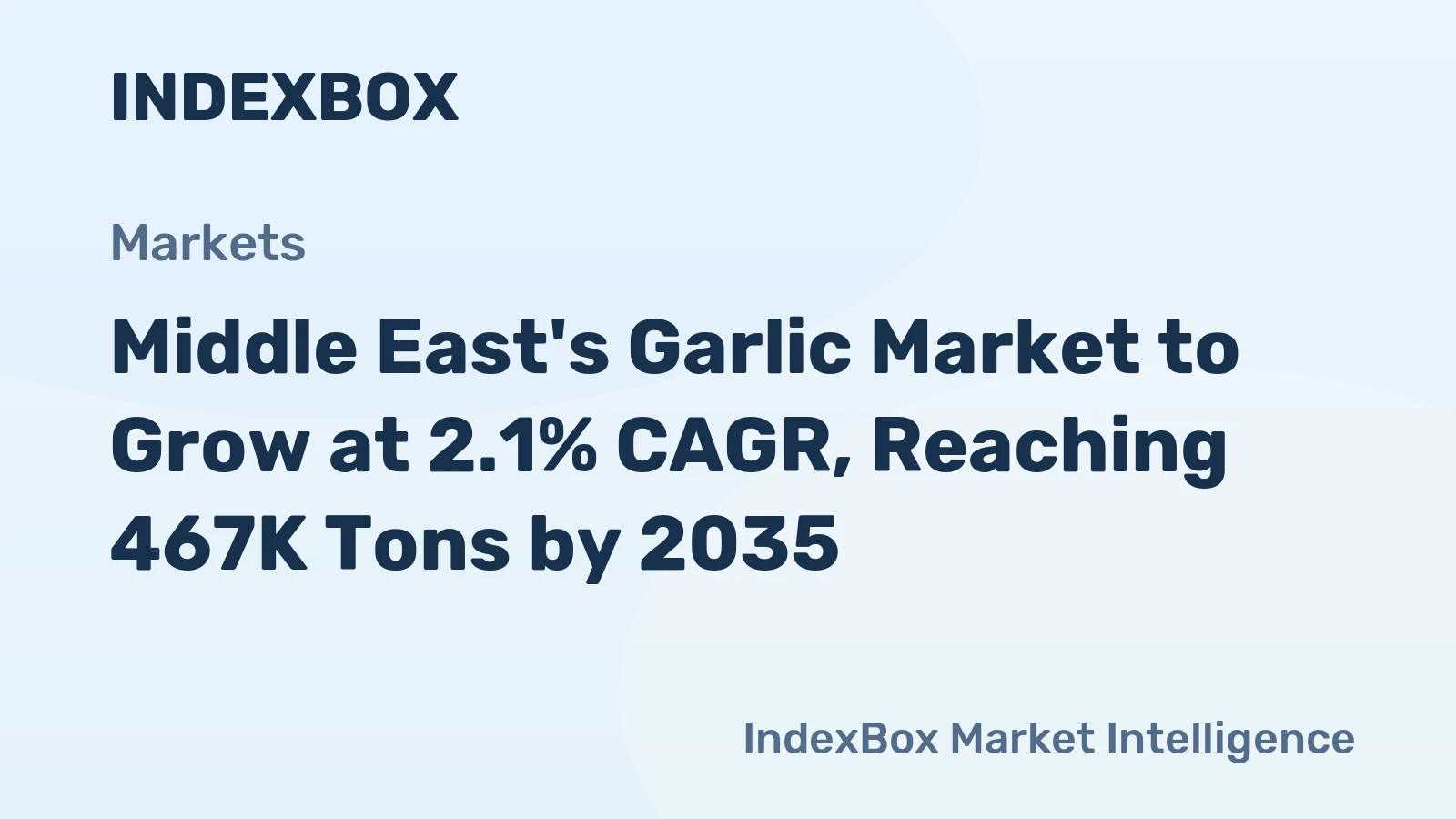 Middle East's Garlic Market to Grow at 2.1% CAGR, Reaching 467K Tons by 2035