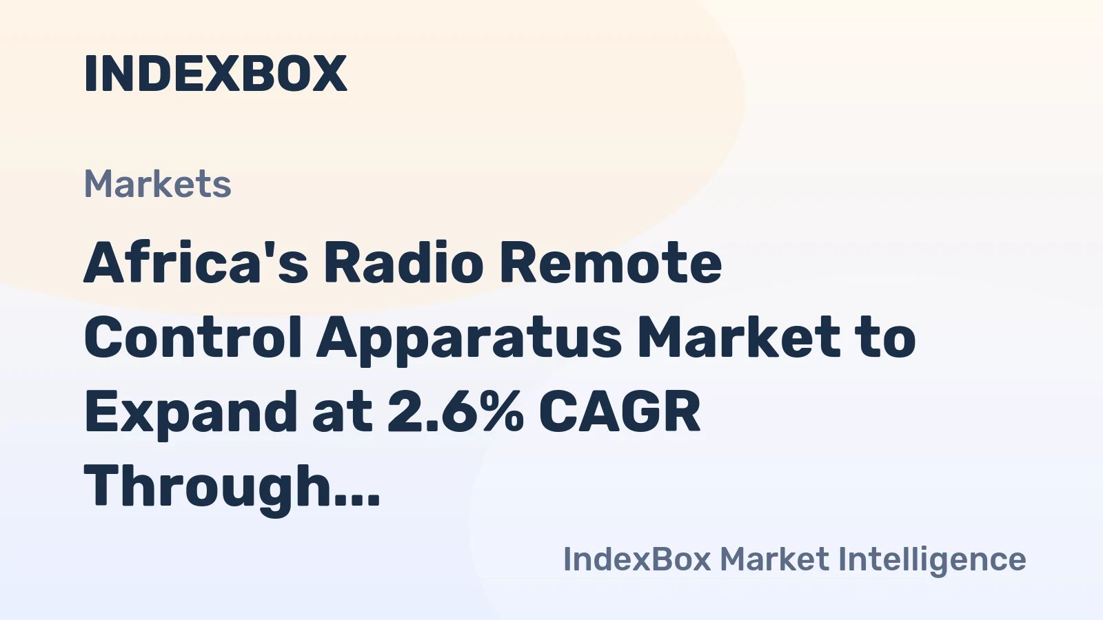 Africa's Radio Remote Control Apparatus Market to Expand at 2.6% CAGR Through 2035
