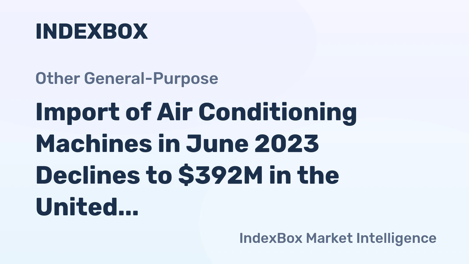 Import of Air Conditioning Machines in June 2023 Declines to $392M in the United States