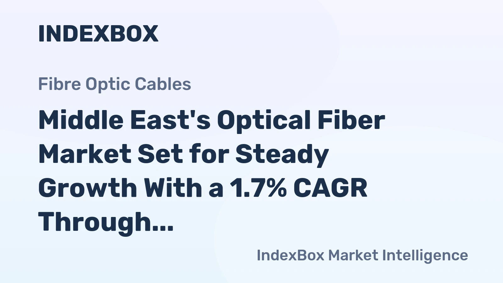 Middle East's Optical Fiber Market Set for Steady Growth With a 1.7% CAGR Through 2035