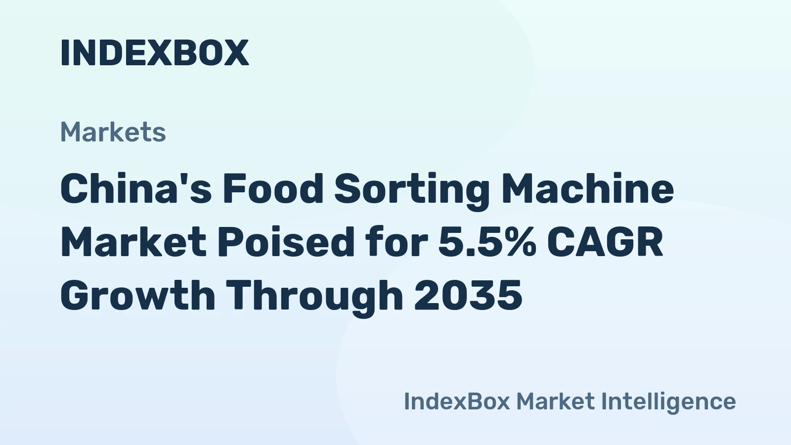 China's Food Sorting Machine Market Poised for 5.5% CAGR Growth Through 2035