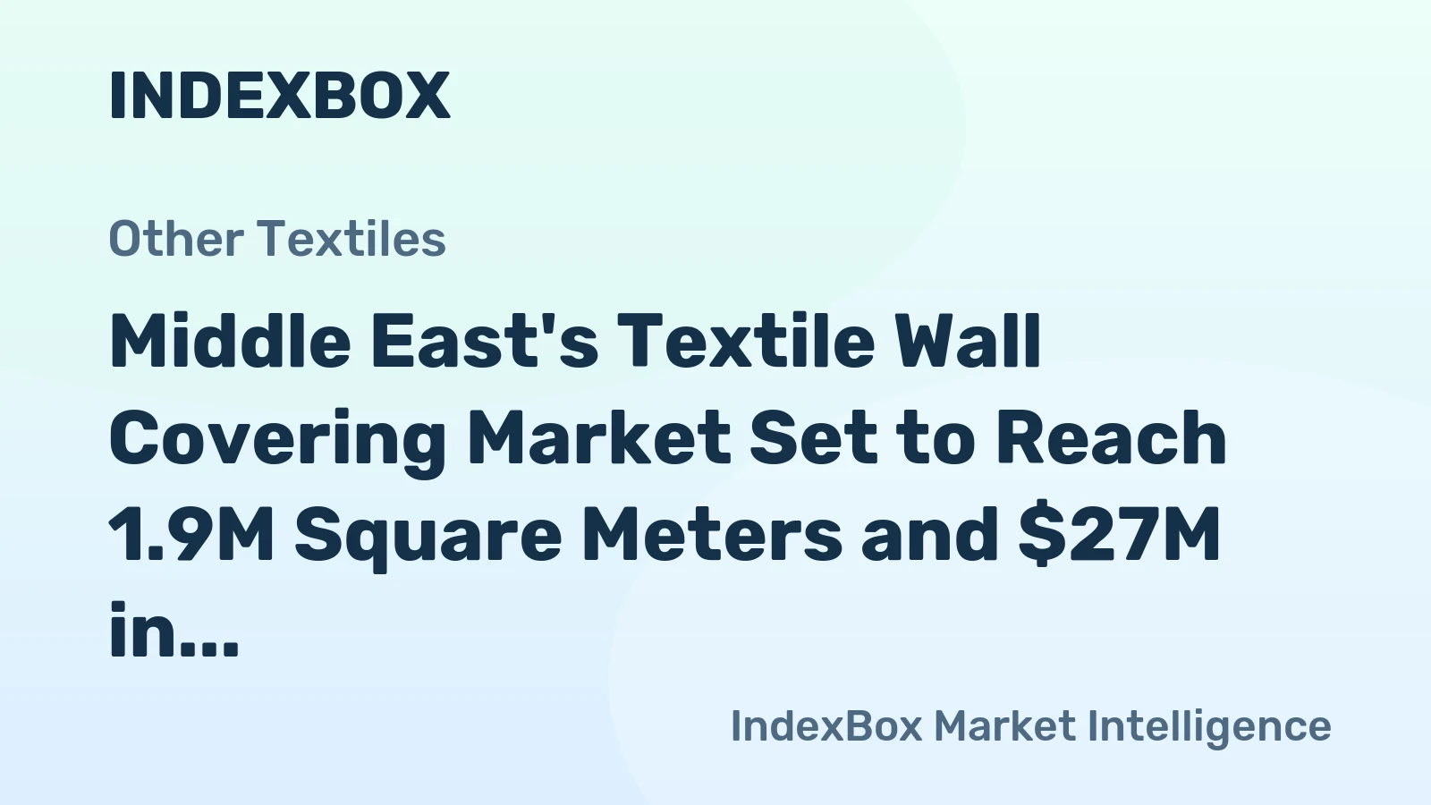 Middle East's Textile Wall Covering Market Set to Reach 1.9M Square Meters and $27M in Value