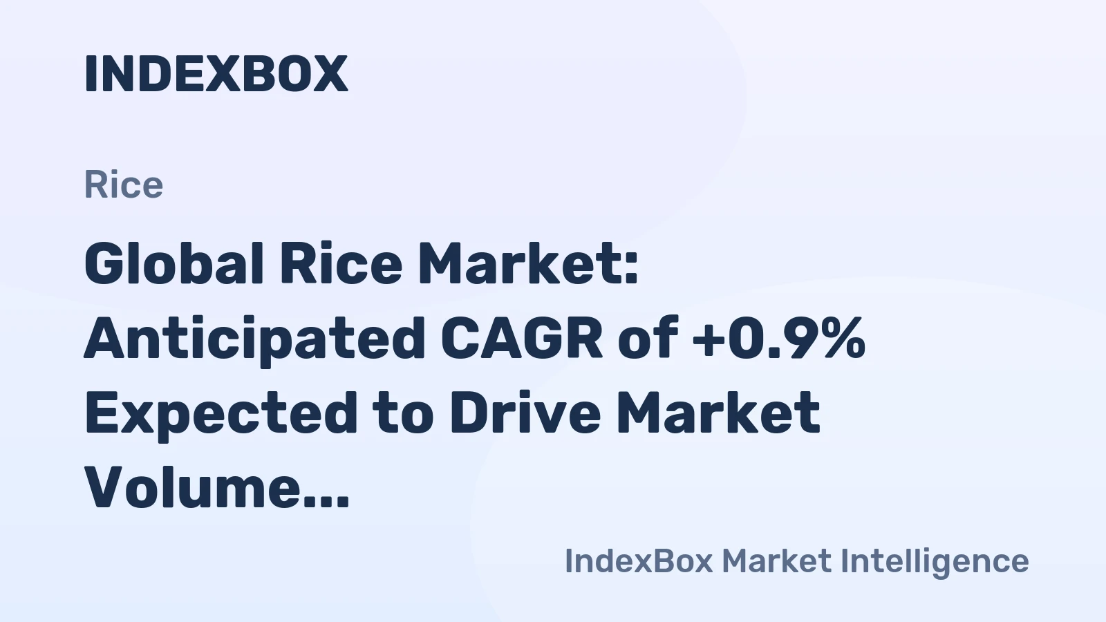 Global Rice Market: Anticipated CAGR of +0.9% Expected to Drive Market Volume to 881M Tons by 2035
