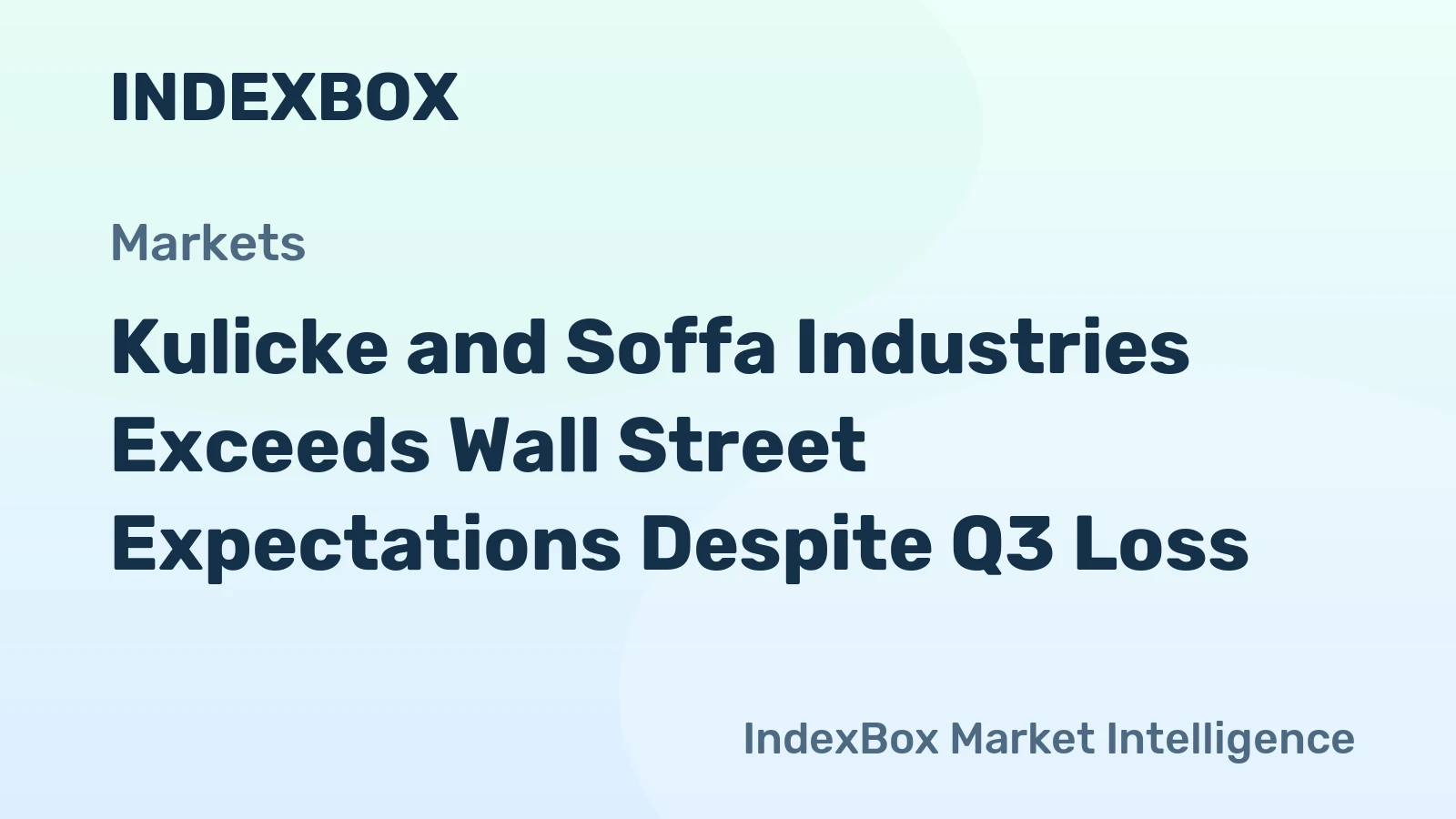 Kulicke and Soffa Industries Exceeds Wall Street Expectations Despite Q3 Loss