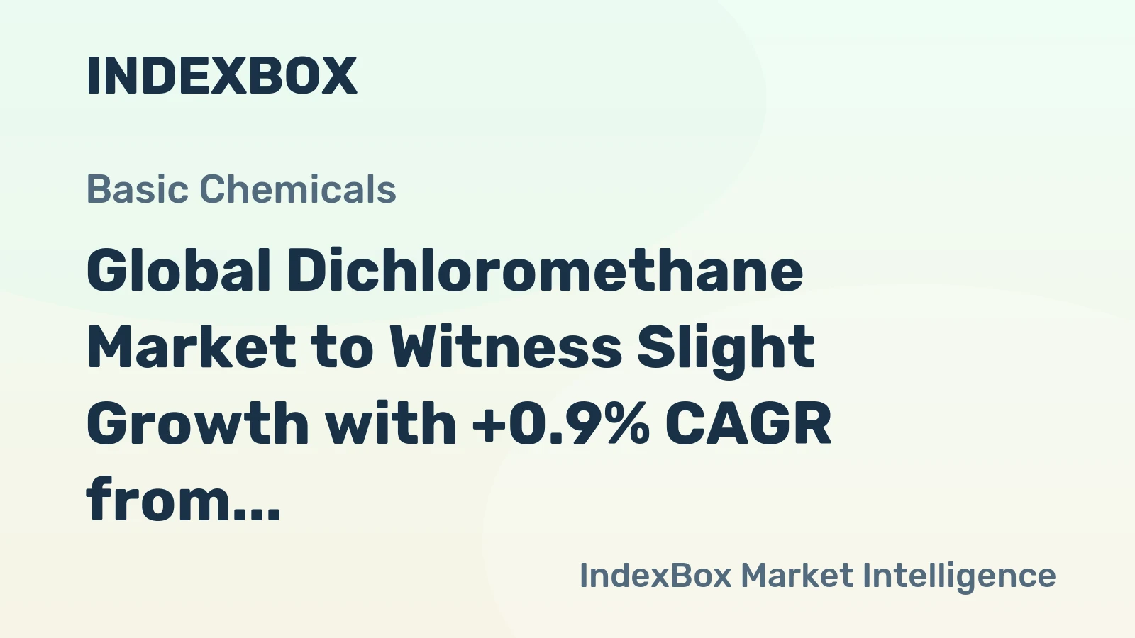 Global Dichloromethane Market to Witness Slight Growth with +0.9% CAGR from 2024 to 2035