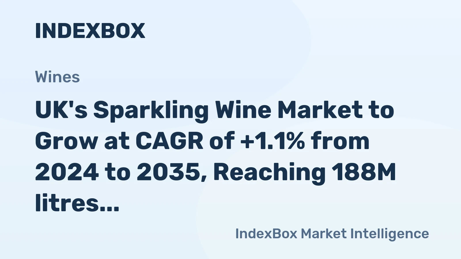 UK's Sparkling Wine Market to Grow at CAGR of +1.1% from 2024 to 2035, Reaching 188M litres