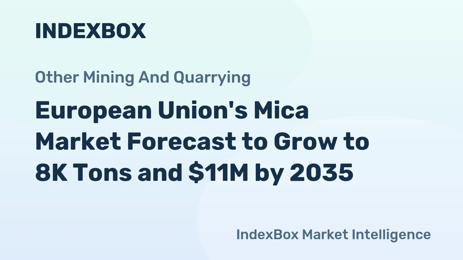European Union's Mica Market Forecast to Grow to 8K Tons and $11M by 2035