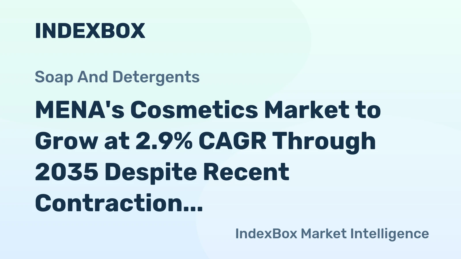 MENA's Cosmetics Market to Grow at 2.9% CAGR Through 2035 Despite Recent Contraction