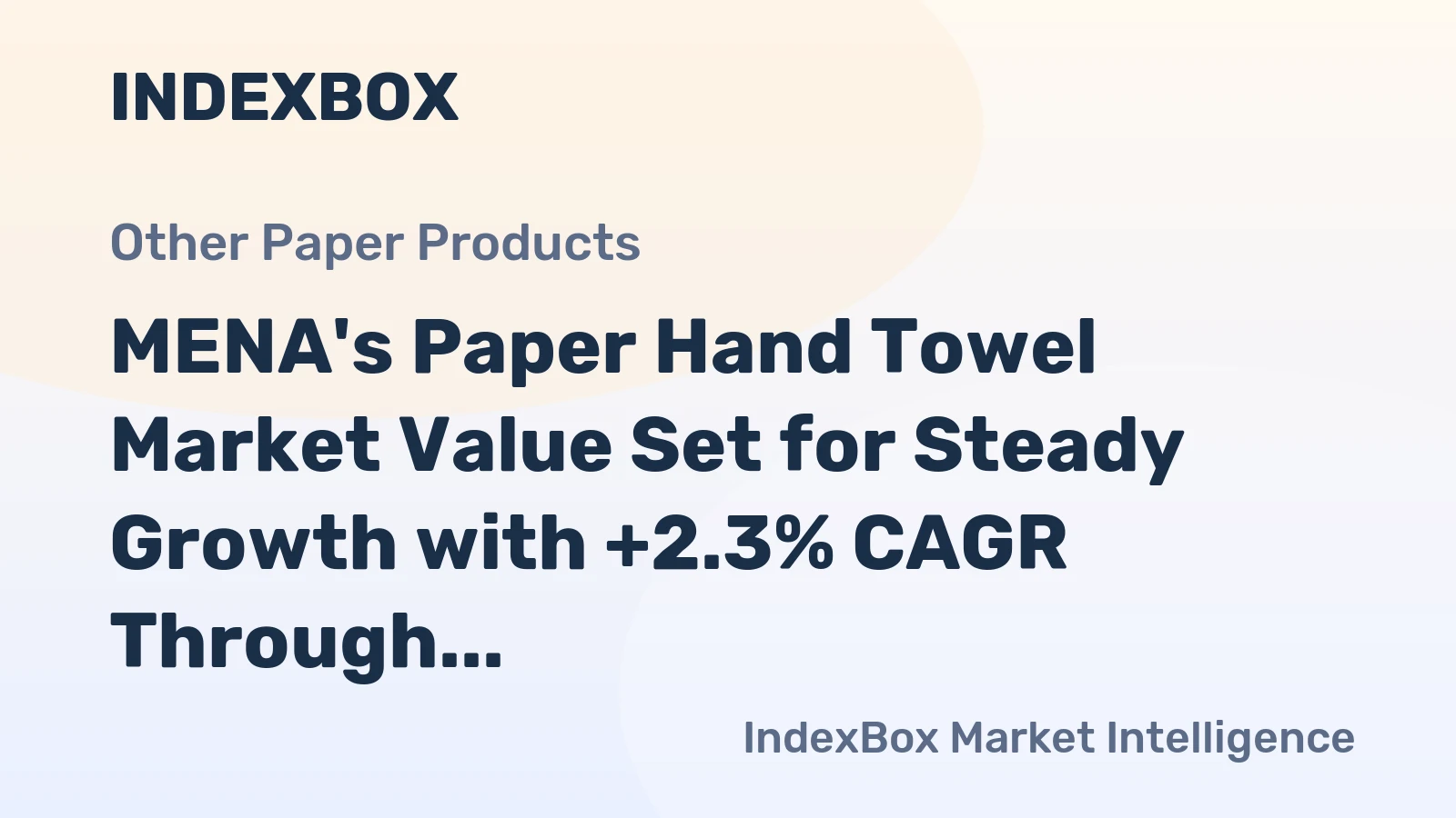 MENA's Paper Hand Towel Market Value Set for Steady Growth with +2.3% CAGR Through 2035