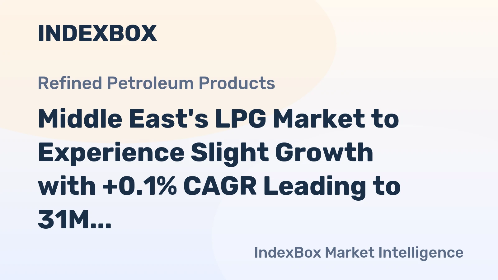 Middle East's LPG Market to Experience Slight Growth with +0.1% CAGR Leading to 31M Tons Consumption by 2035