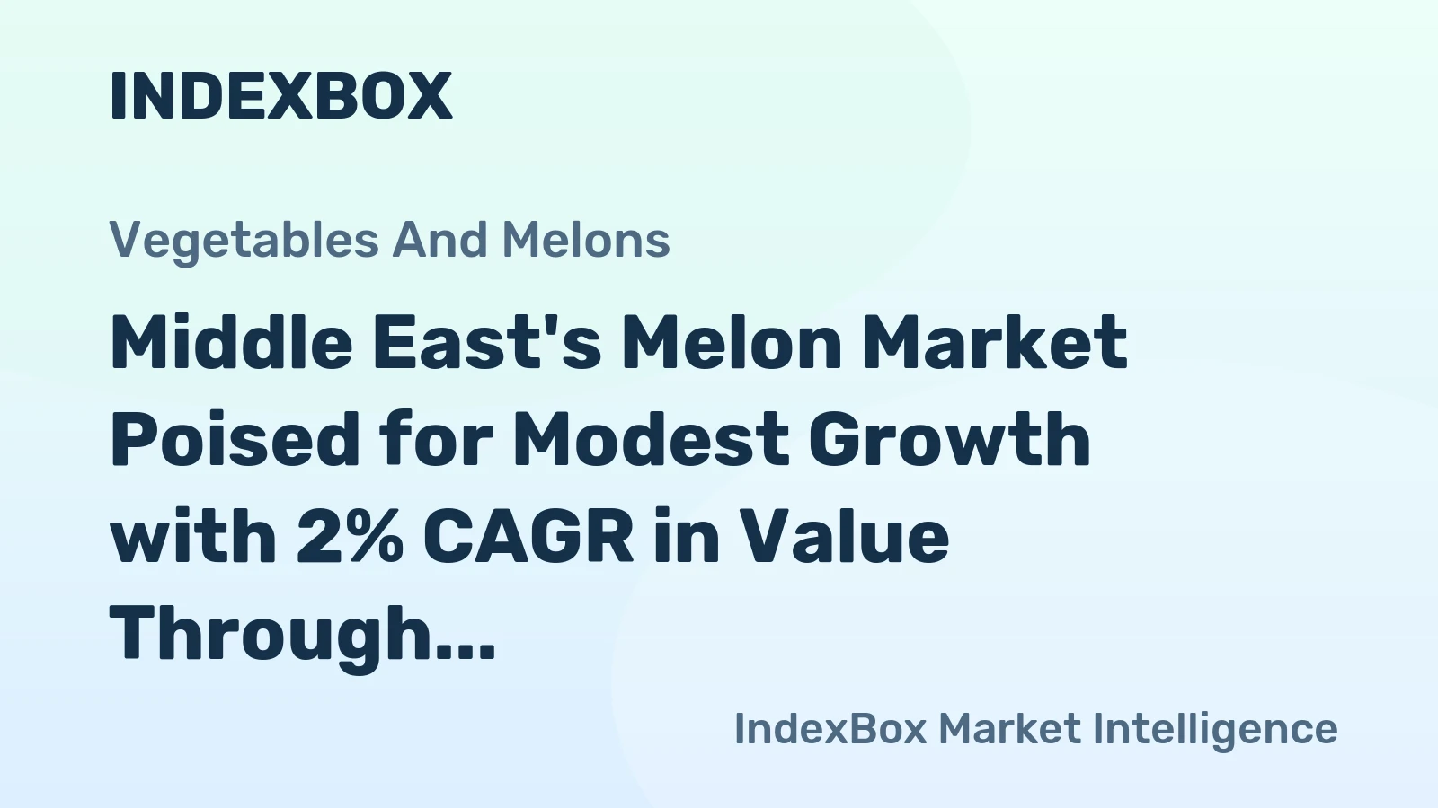 Middle East's Melon Market Poised for Modest Growth with 2% CAGR in Value Through 2035