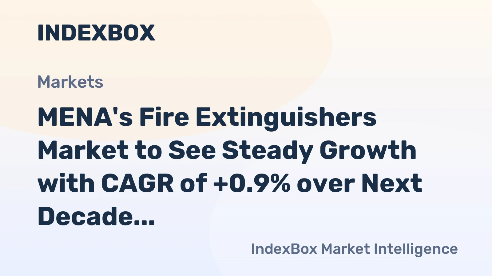 MENA's Fire Extinguishers Market to See Steady Growth with CAGR of +0.9% over Next Decade