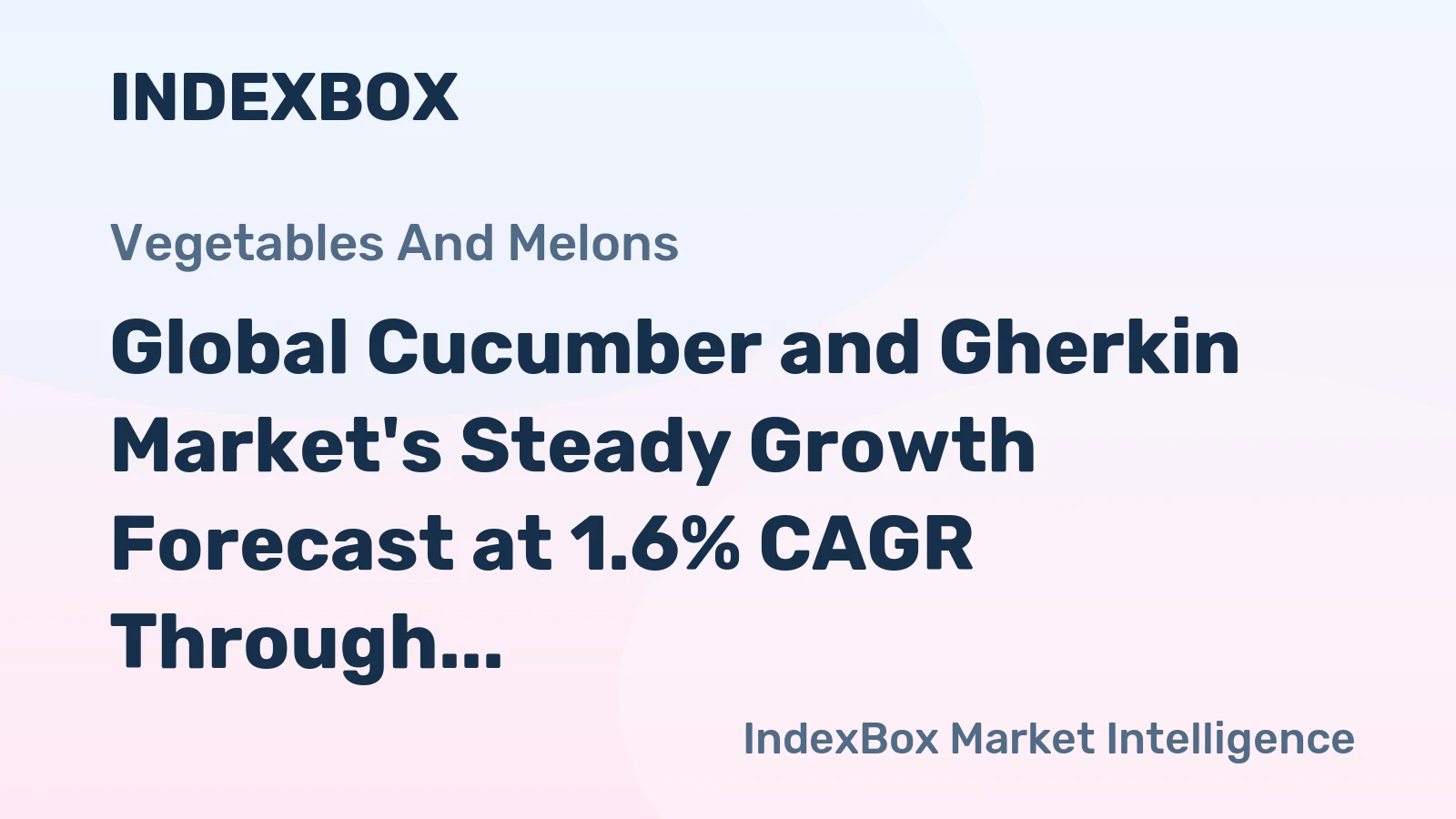 Global Cucumber and Gherkin Market's Steady Growth Forecast at 1.6% CAGR Through 2035