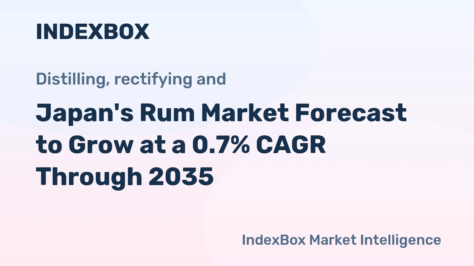 Japan's Rum Market Forecast to Grow at a 0.7% CAGR Through 2035