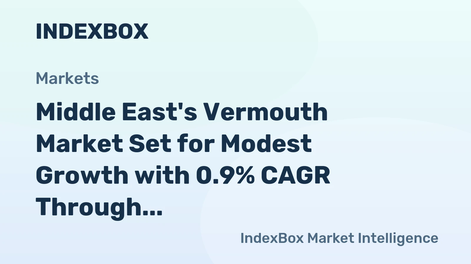 Middle East's Vermouth Market Set for Modest Growth with 0.9% CAGR Through 2035