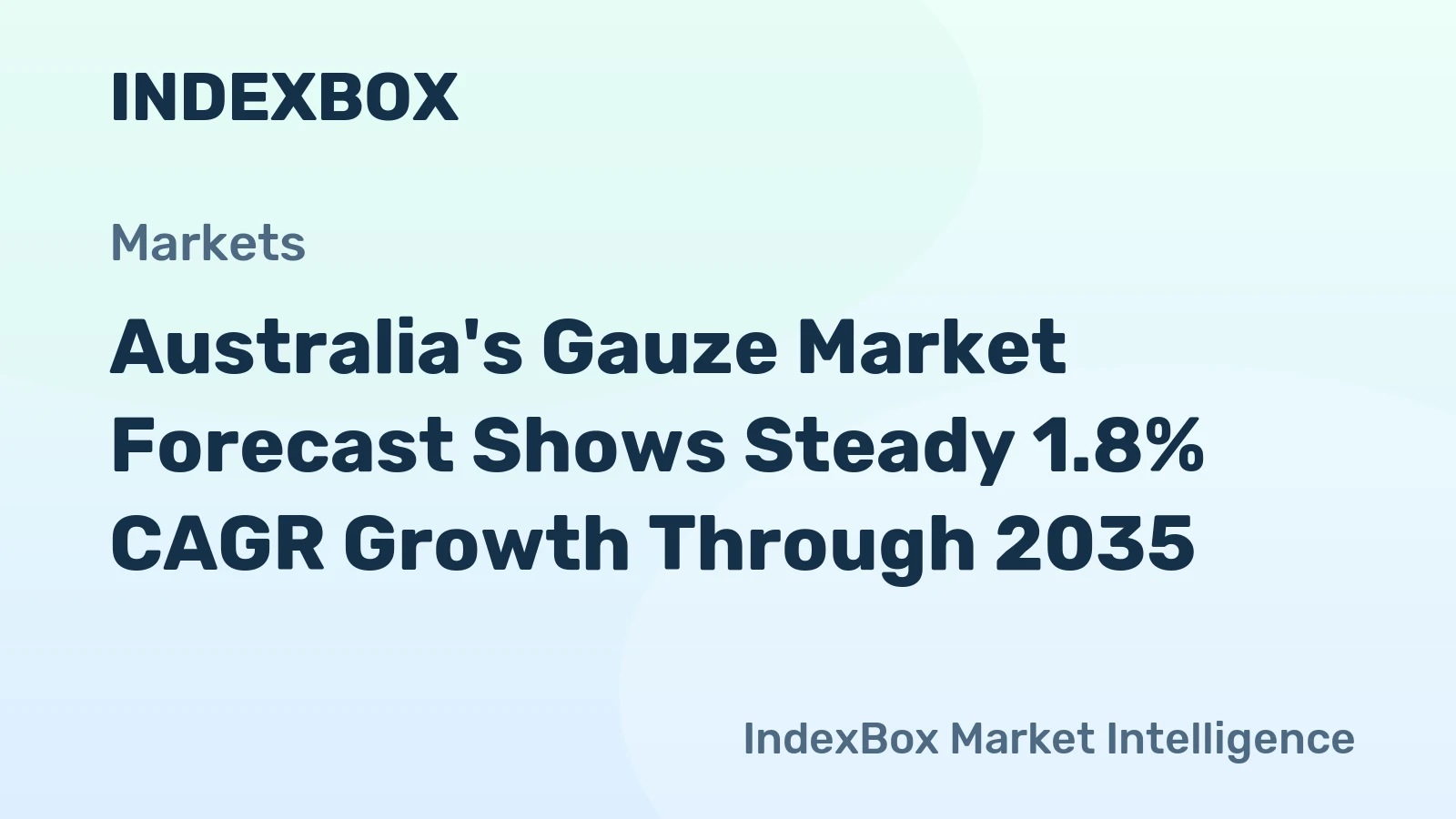 Australia's Gauze Market Forecast Shows Steady 1.8% CAGR Growth Through 2035