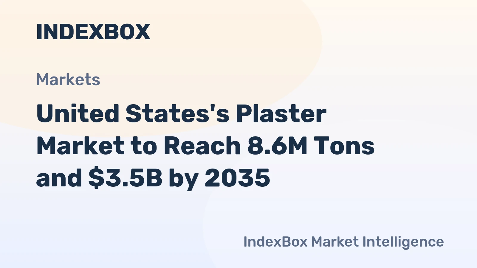 United States's Plaster Market to Reach 8.6M Tons and $3.5B by 2035