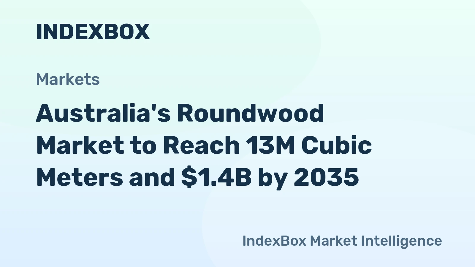 Australia's Roundwood Market to Reach 13M Cubic Meters and $1.4B by 2035
