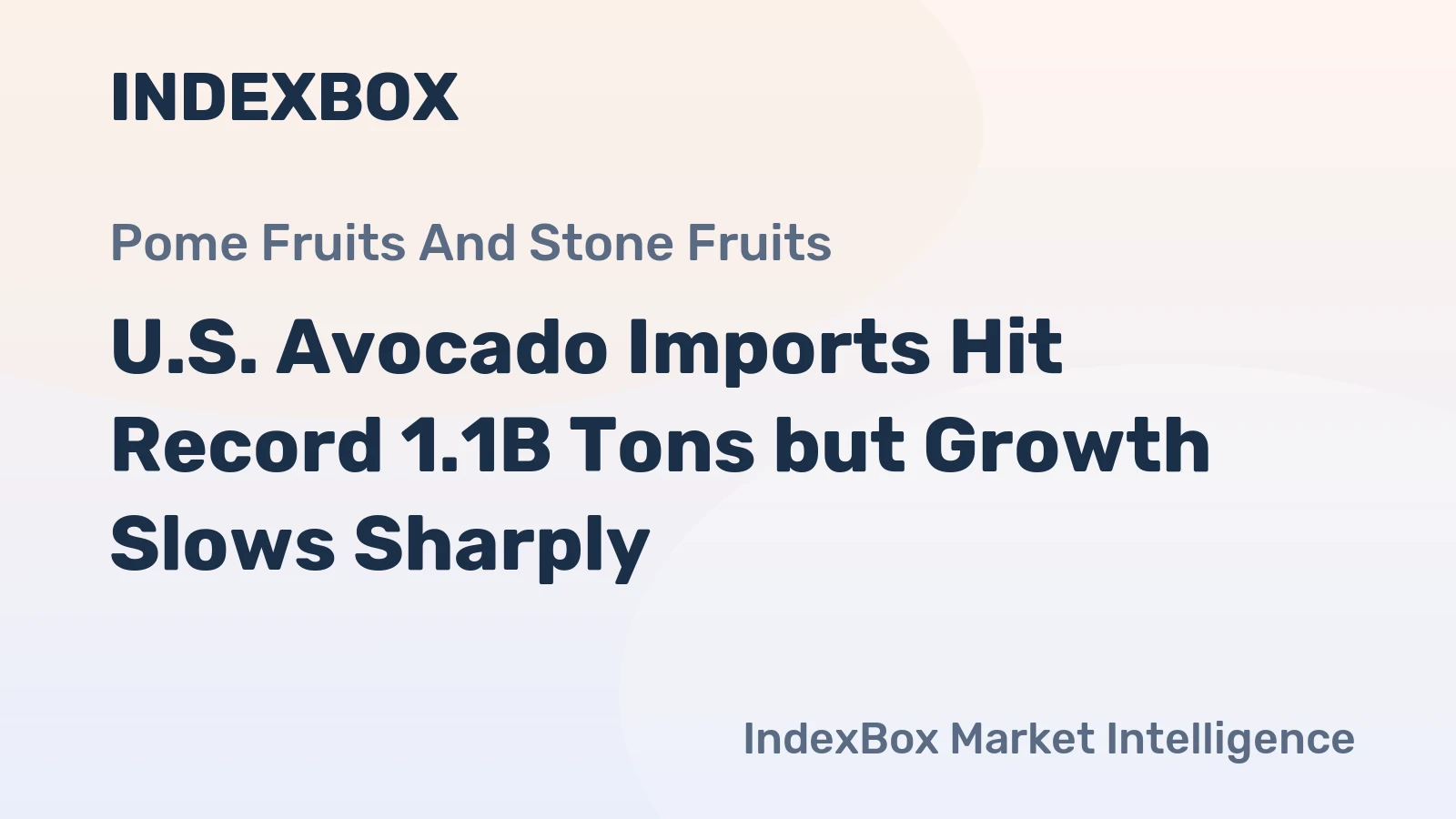 U.S. Avocado Imports Hit Record 1.1B Tons but Growth Slows Sharply