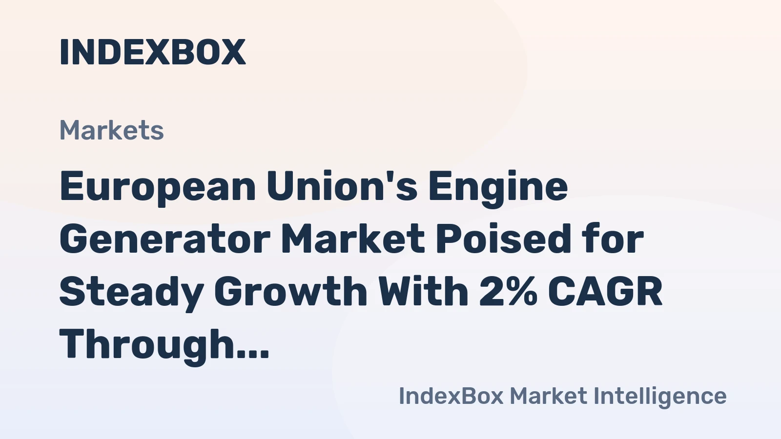 European Union's Engine Generator Market Poised for Steady Growth With 2% CAGR Through 2035