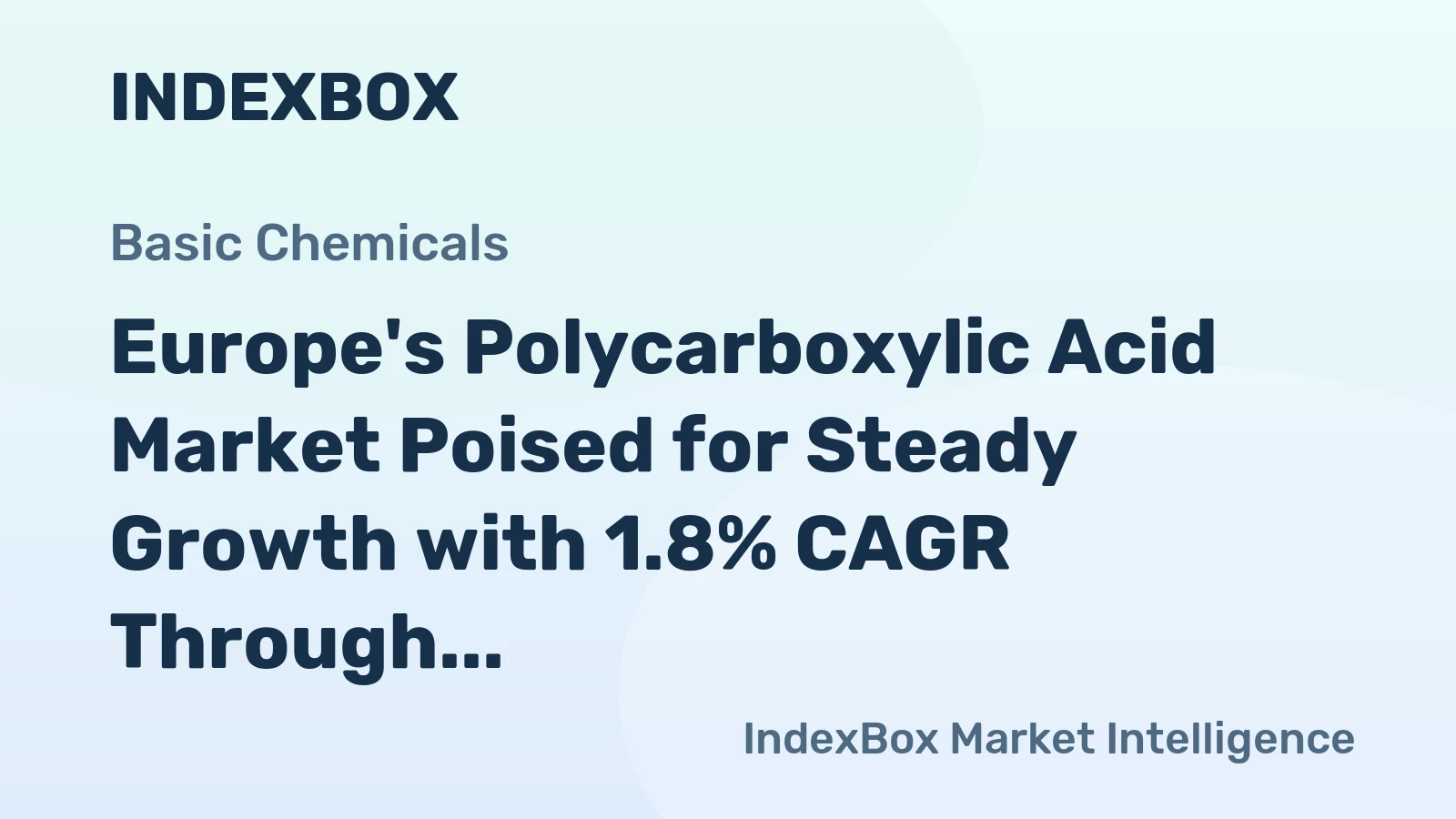 Europe's Polycarboxylic Acid Market Poised for Steady Growth with 1.8% CAGR Through 2035