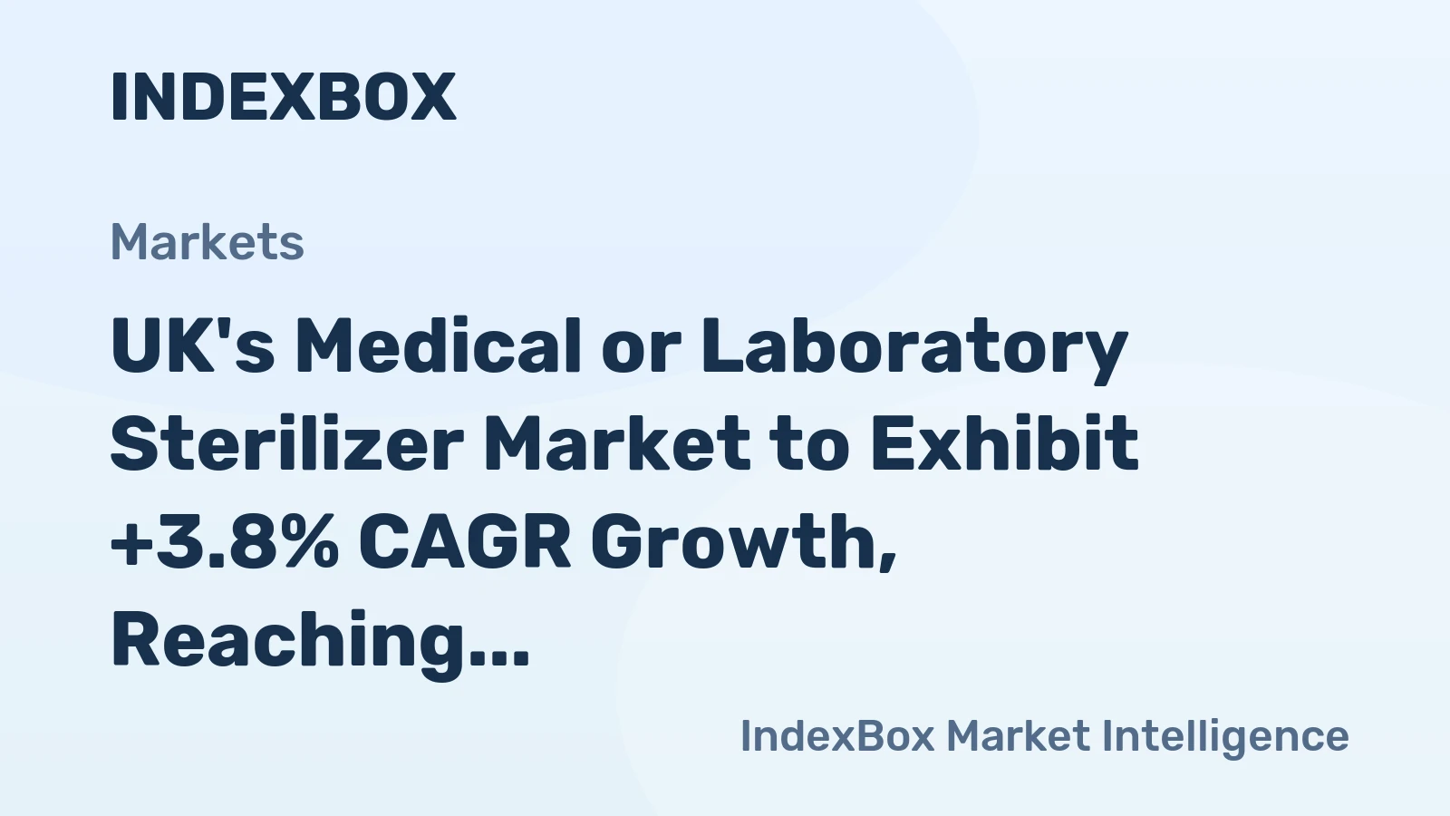 UK's Medical or Laboratory Sterilizer Market to Exhibit +3.8% CAGR Growth, Reaching $48M by 2035