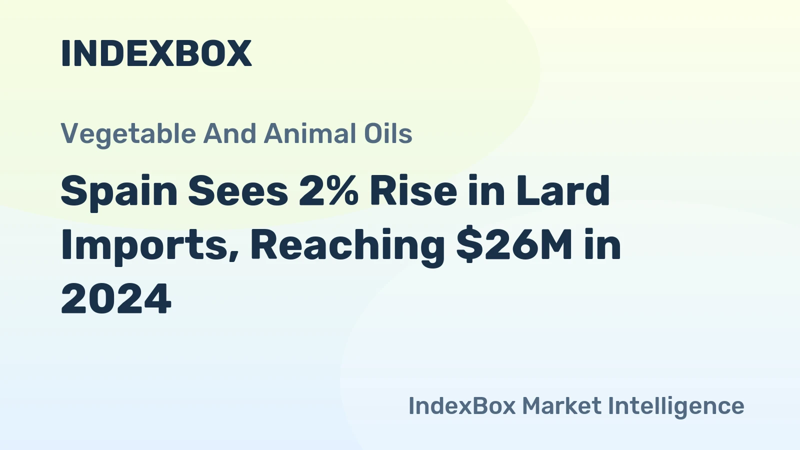 Spain Sees 2% Rise in Lard Imports, Reaching $26M in 2024