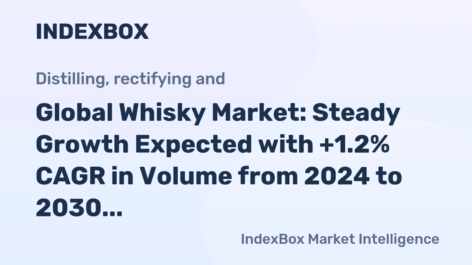 Global Whisky Market: Steady Growth Expected with +1.2% CAGR in Volume from 2024 to 2030