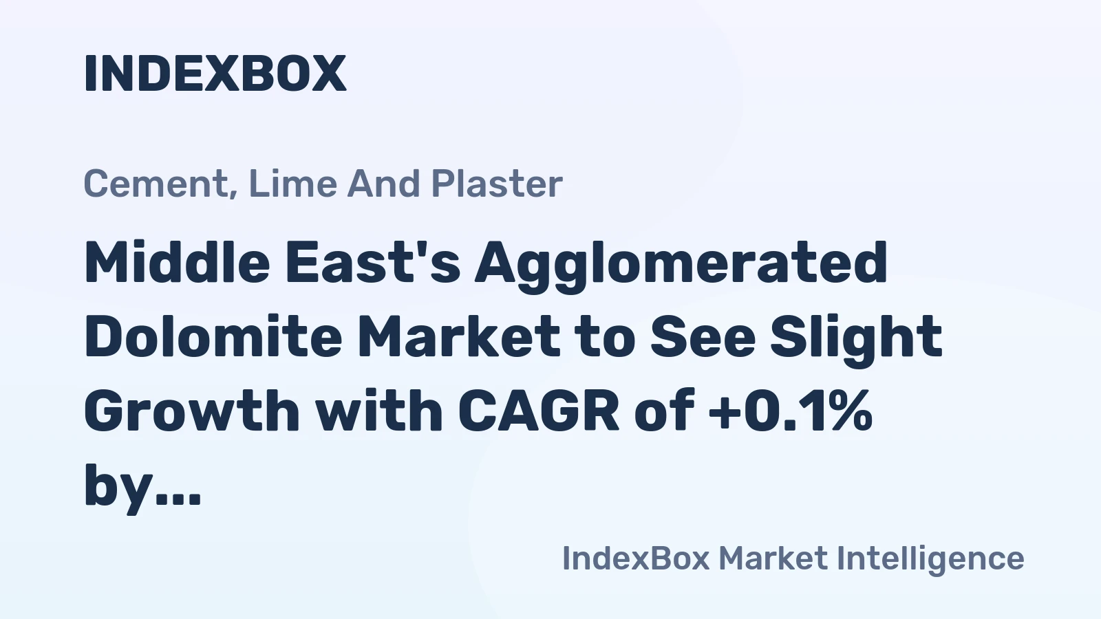 Middle East's Agglomerated Dolomite Market to See Slight Growth with CAGR of +0.1% by 2035