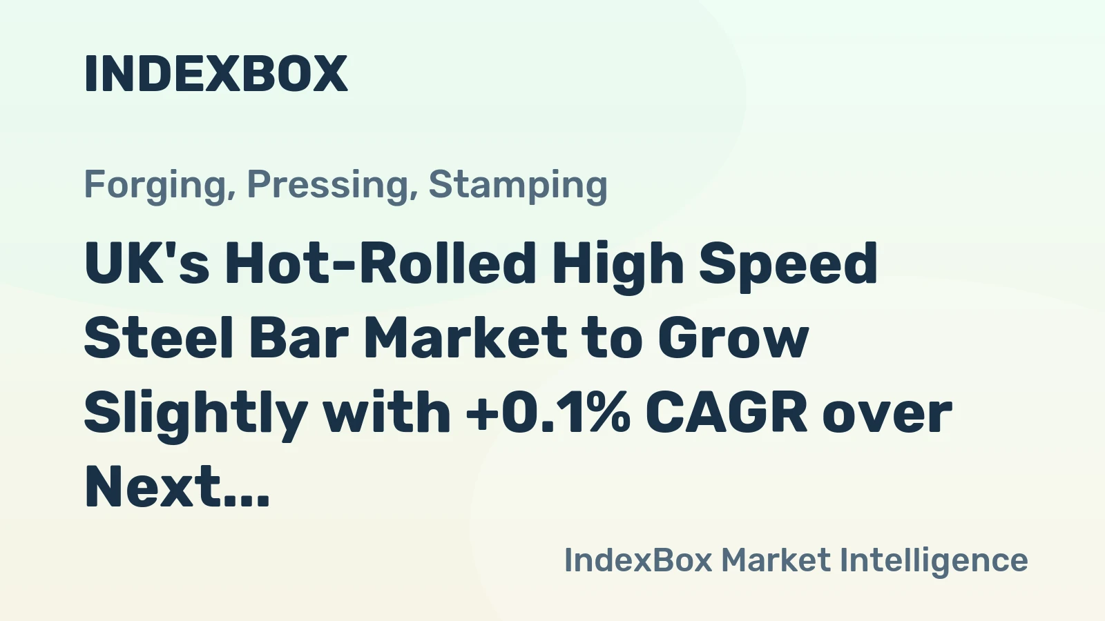 UK's Hot-Rolled High Speed Steel Bar Market to Grow Slightly with +0.1% CAGR over Next Decade