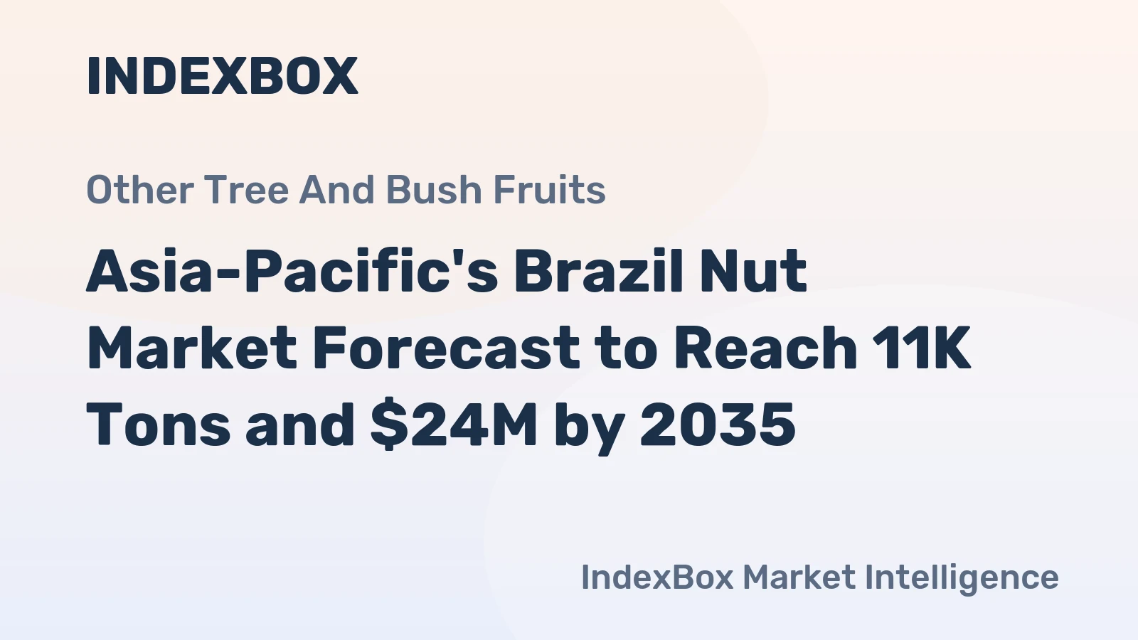 Asia-Pacific's Brazil Nut Market Forecast to Reach 11K Tons and $24M by 2035