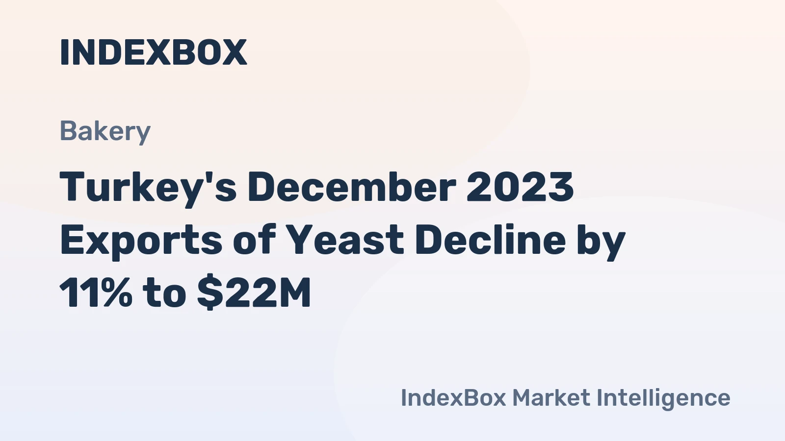 Turkey's December 2023 Exports of Yeast Decline by 11% to $22M