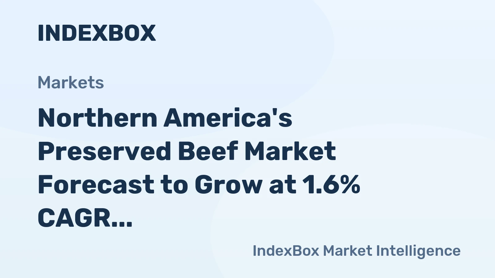 Northern America's Preserved Beef Market Forecast to Grow at 1.6% CAGR Through 2035