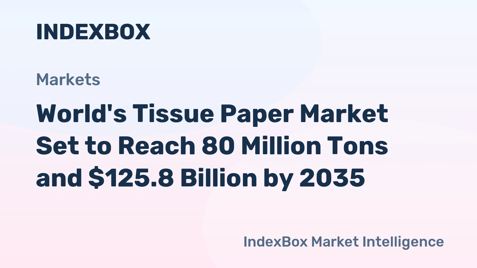 World's Tissue Paper Market Set to Reach 80 Million Tons and $125.8 Billion by 2035