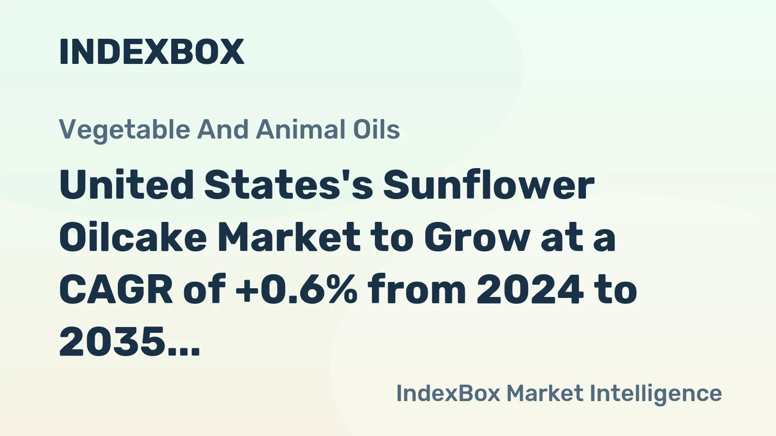 United States's Sunflower Oilcake Market to Grow at a CAGR of +0.6% from 2024 to 2035