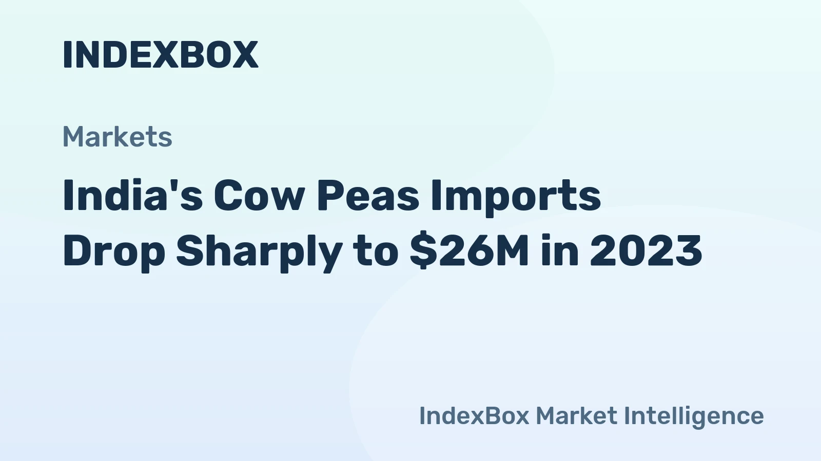 India's Cow Peas Imports Drop Sharply to $26M in 2023