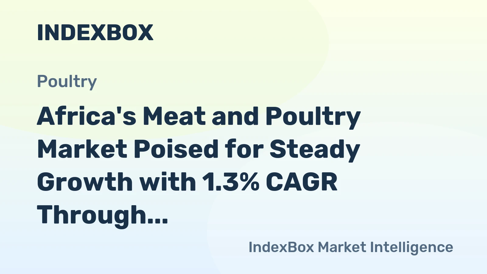 Africa's Meat and Poultry Market Poised for Steady Growth with 1.3% CAGR Through 2035