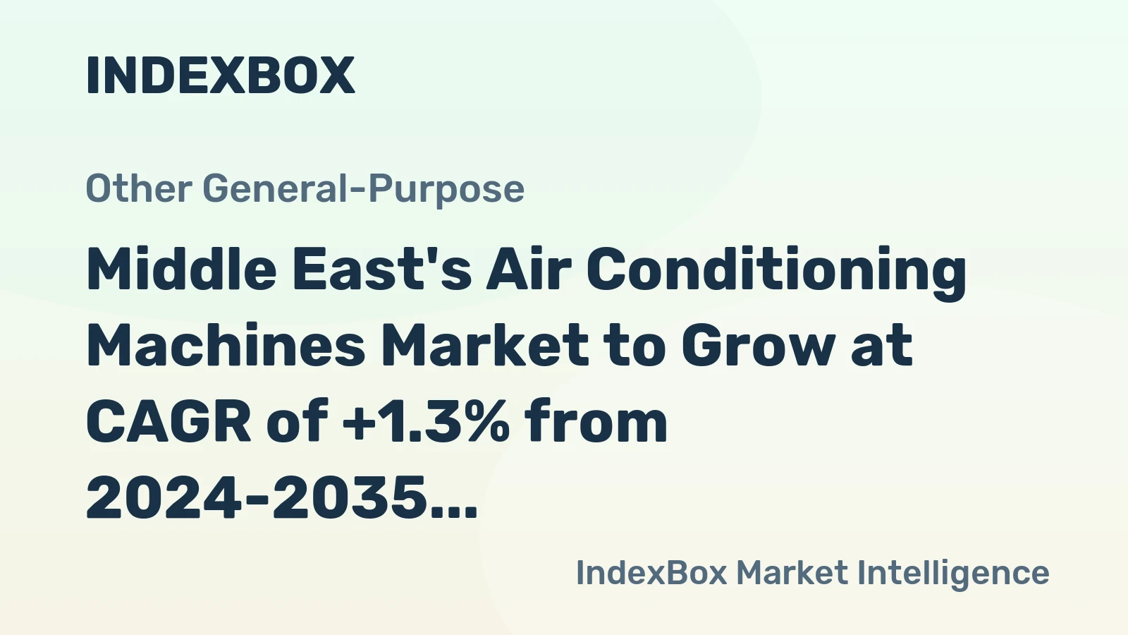 Middle East's Air Conditioning Machines Market to Grow at CAGR of +1.3% from 2024-2035