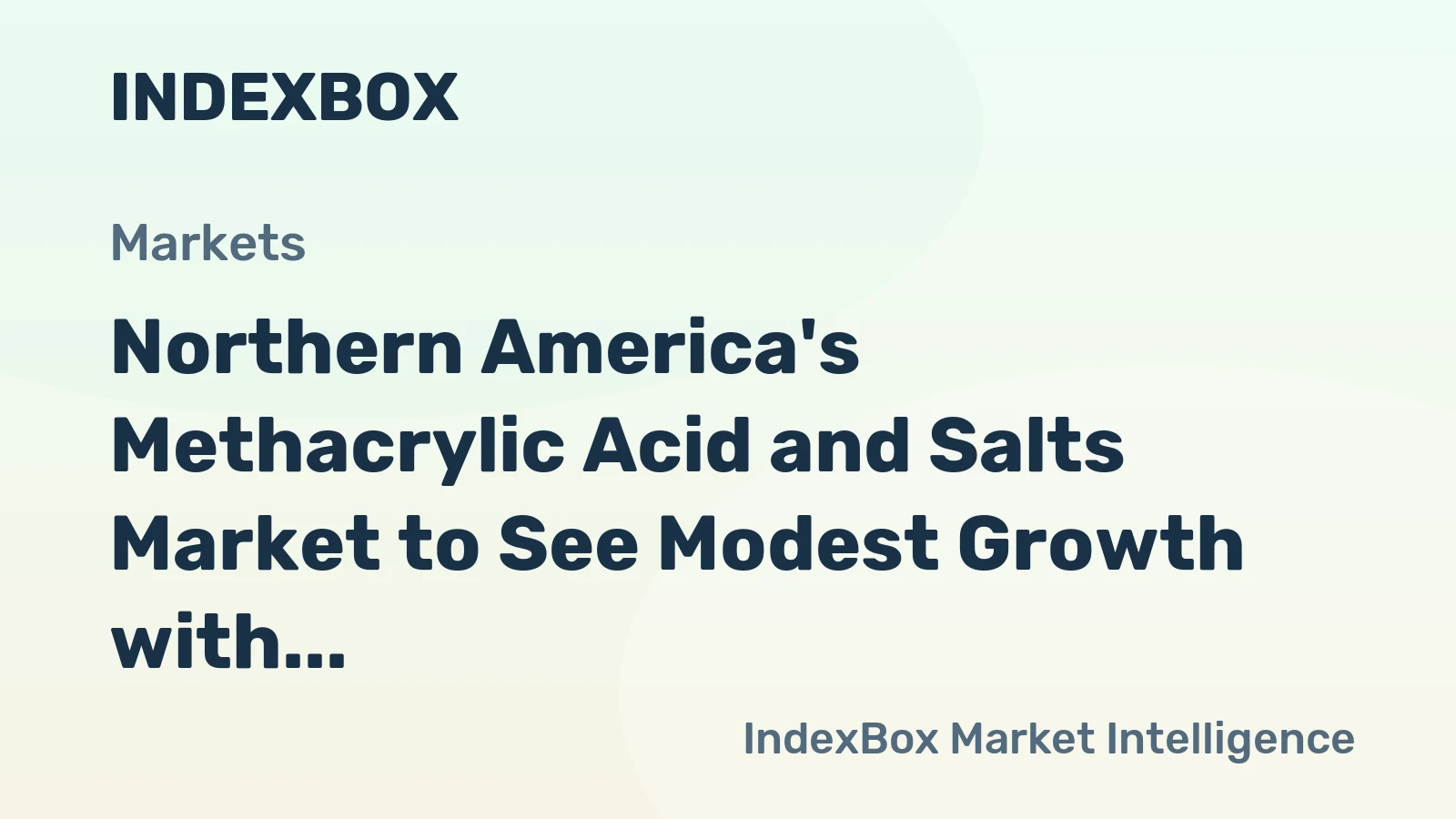 Northern America's Methacrylic Acid and Salts Market to See Modest Growth with +0.1% CAGR