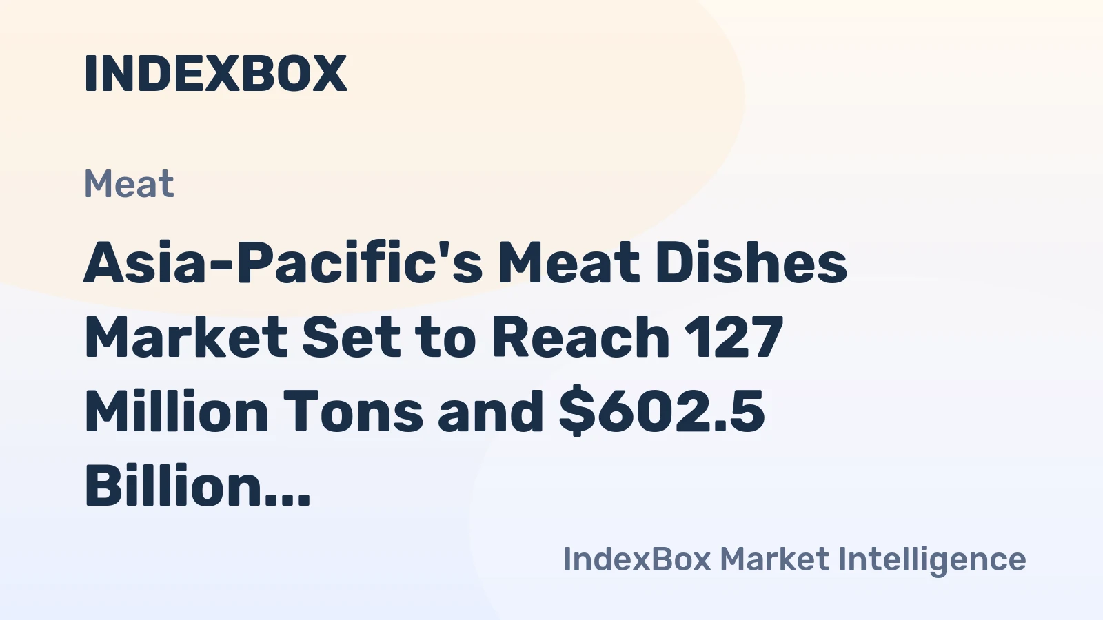 Asia-Pacific's Meat Dishes Market Set to Reach 127 Million Tons and $602.5 Billion by 2035