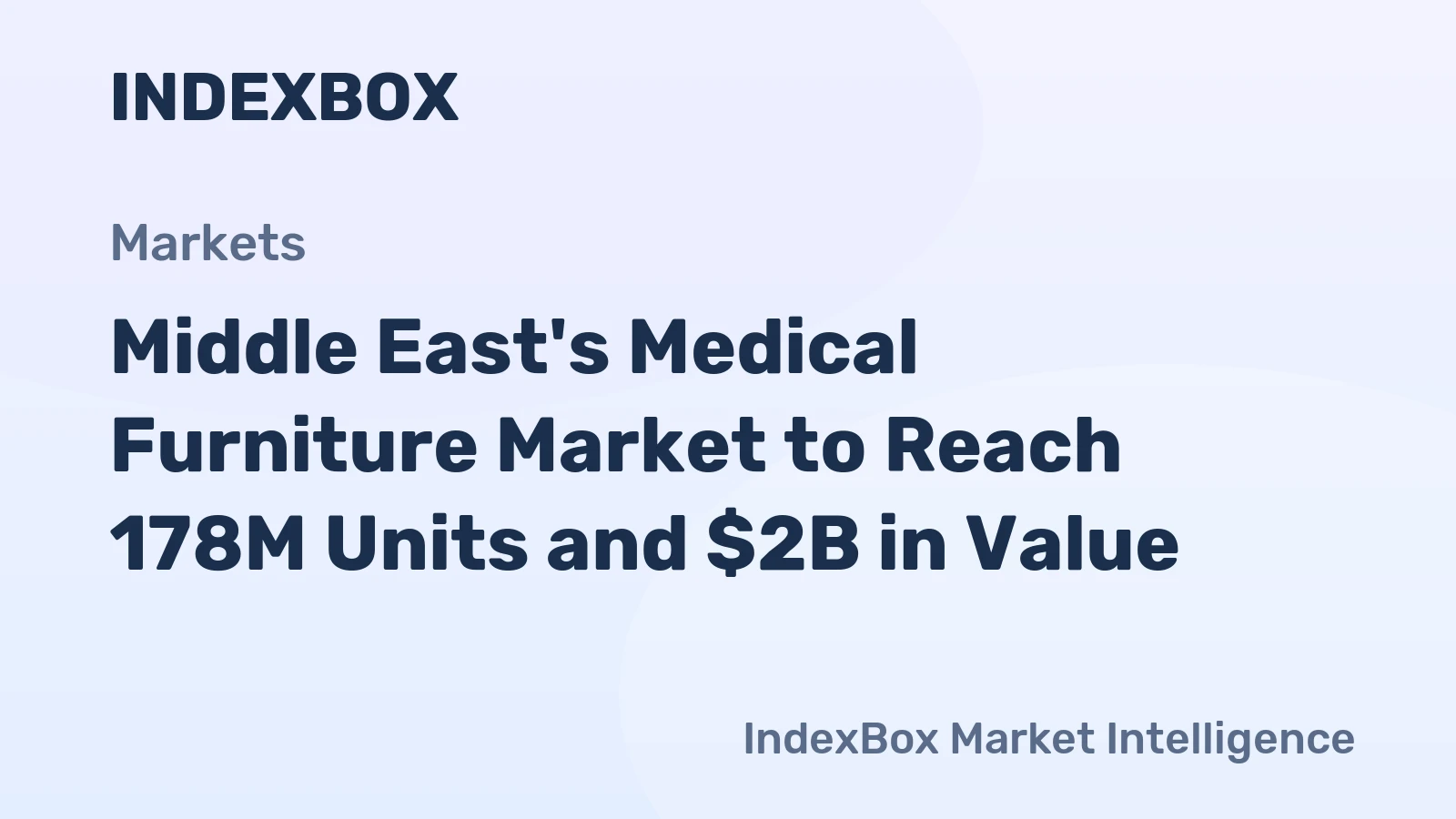 Middle East's Medical Furniture Market to Reach 178M Units and $2B in Value