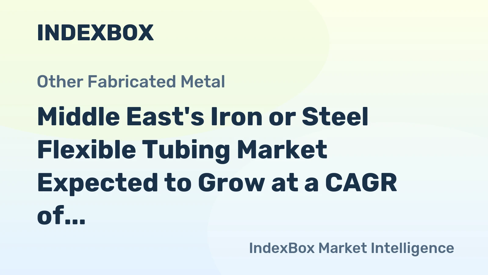 Middle East's Iron or Steel Flexible Tubing Market Expected to Grow at a CAGR of +0.6% by 2035