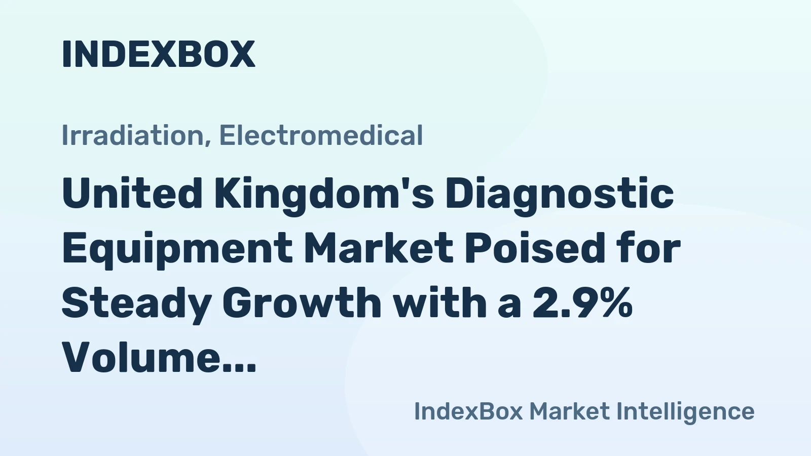 United Kingdom's Diagnostic Equipment Market Poised for Steady Growth with a 2.9% Volume CAGR
