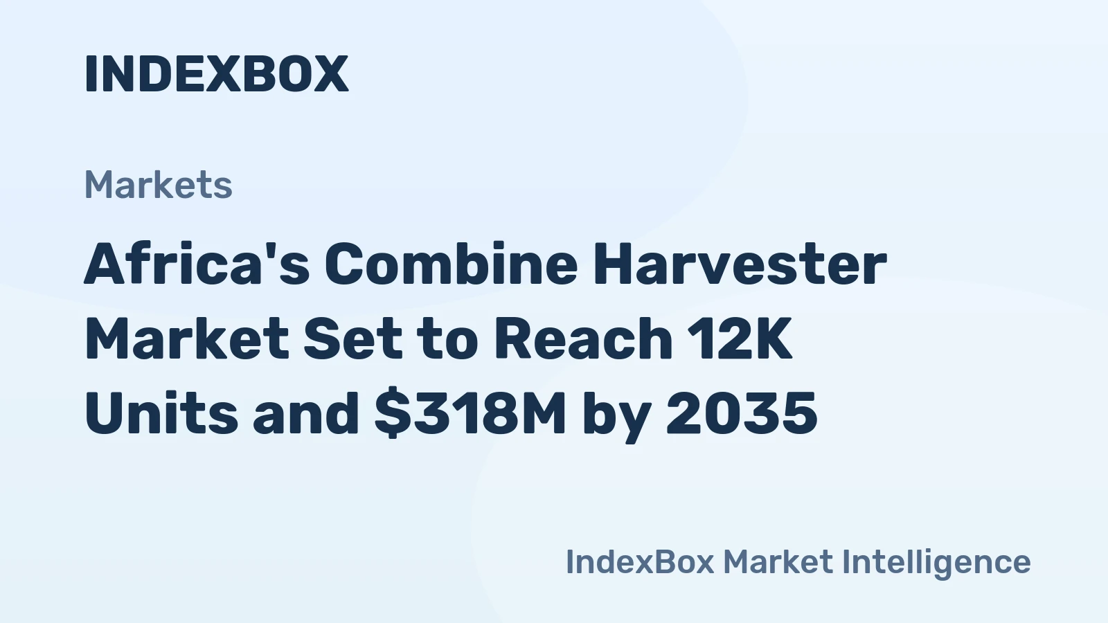Africa's Combine Harvester Market Set to Reach 12K Units and $318M by 2035
