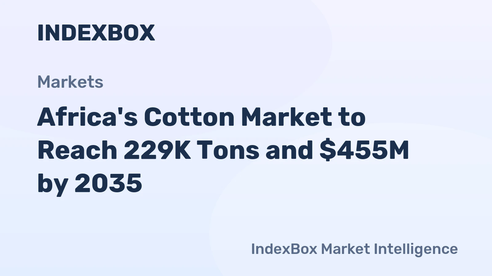 Africa's Cotton Market to Reach 229K Tons and $455M by 2035