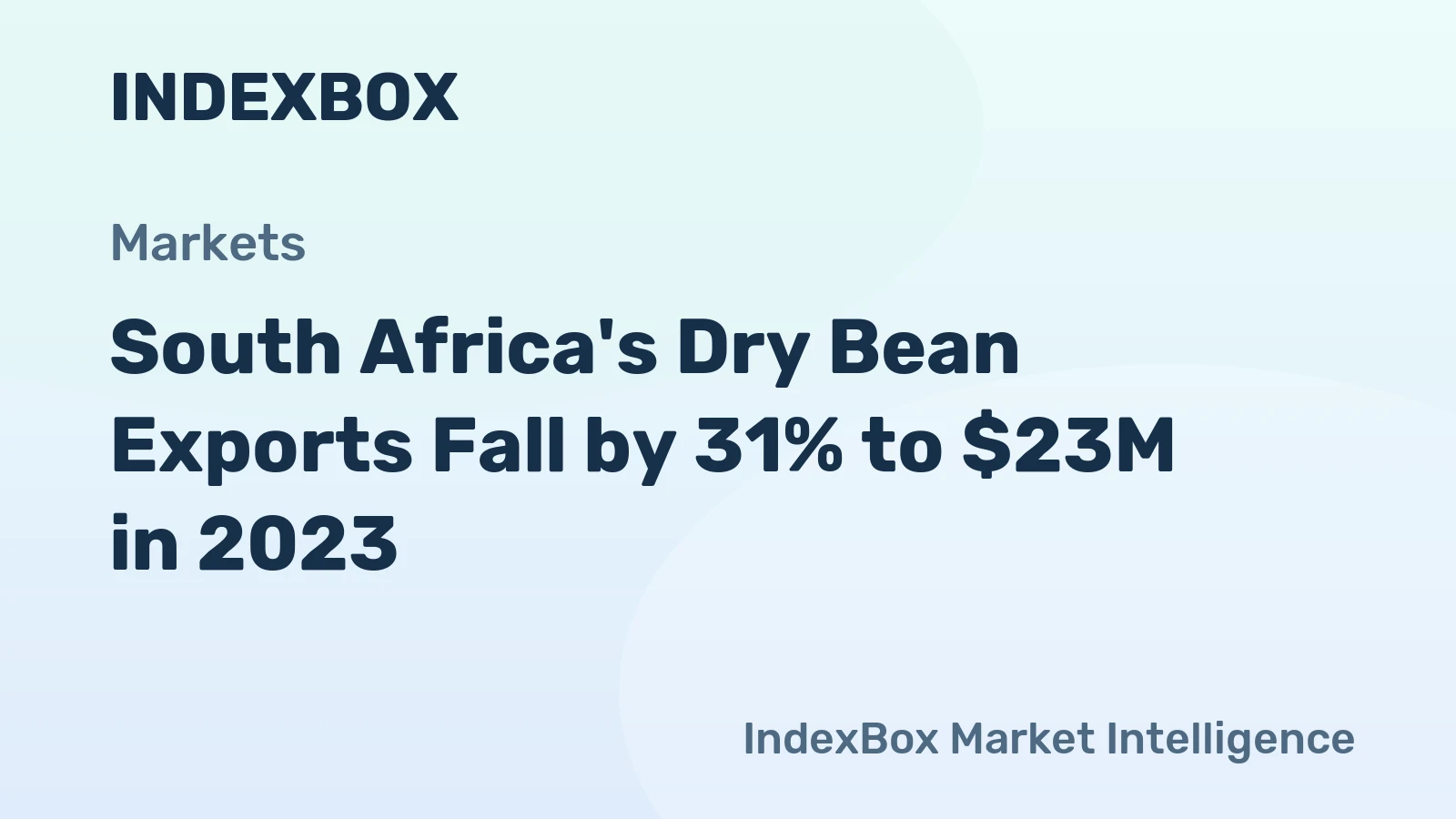 South Africa's Dry Bean Exports Fall by 31% to $23M in 2023