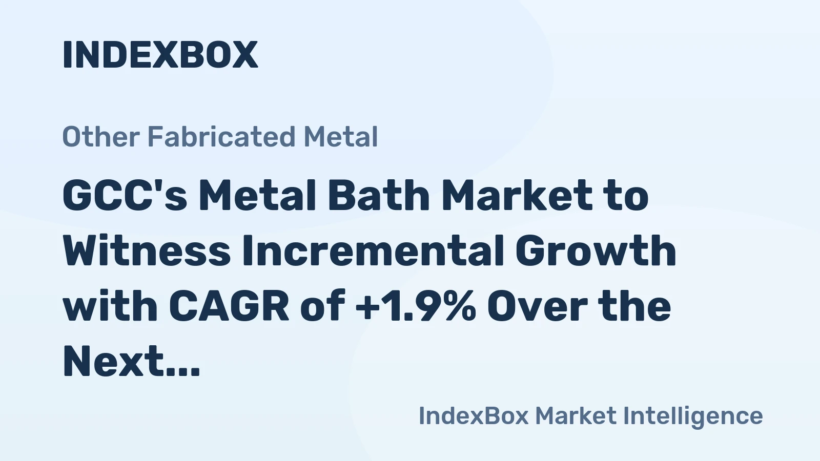 GCC's Metal Bath Market to Witness Incremental Growth with CAGR of +1.9% Over the Next Decade