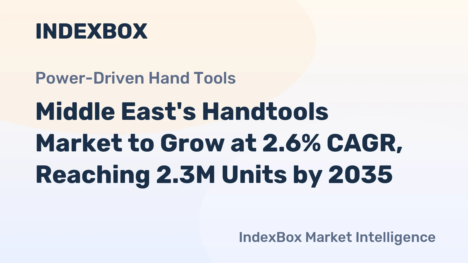 Middle East's Handtools Market to Grow at 2.6% CAGR, Reaching 2.3M Units by 2035