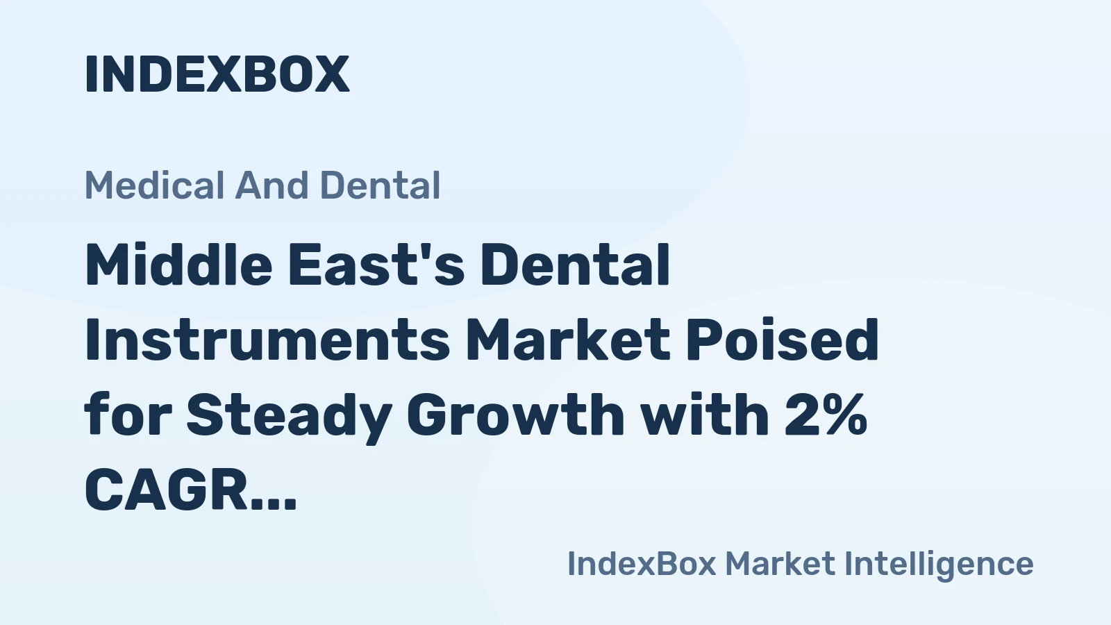 Middle East's Dental Instruments Market Poised for Steady Growth with 2% CAGR in Value Through 2035