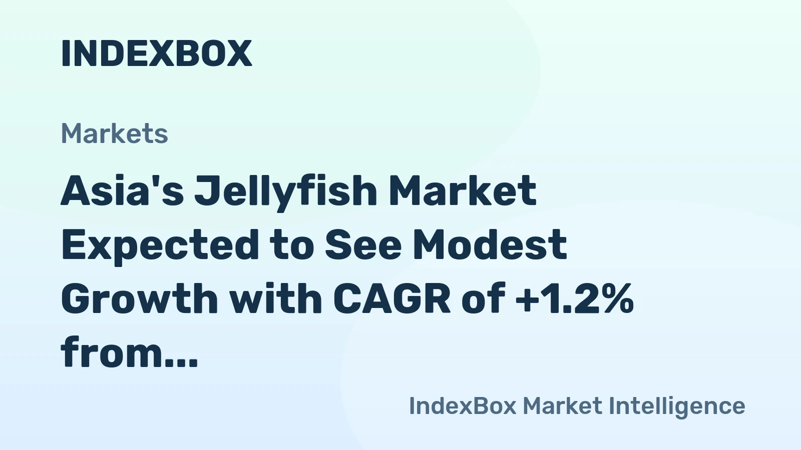 Asia's Jellyfish Market Expected to See Modest Growth with CAGR of +1.2% from 2024 to 2035